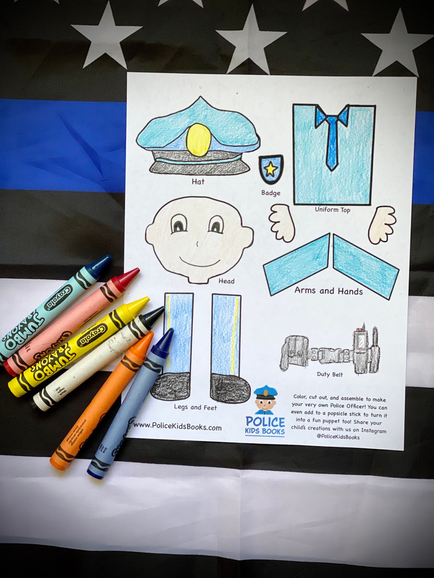 Free Crafts – Police Kids Books